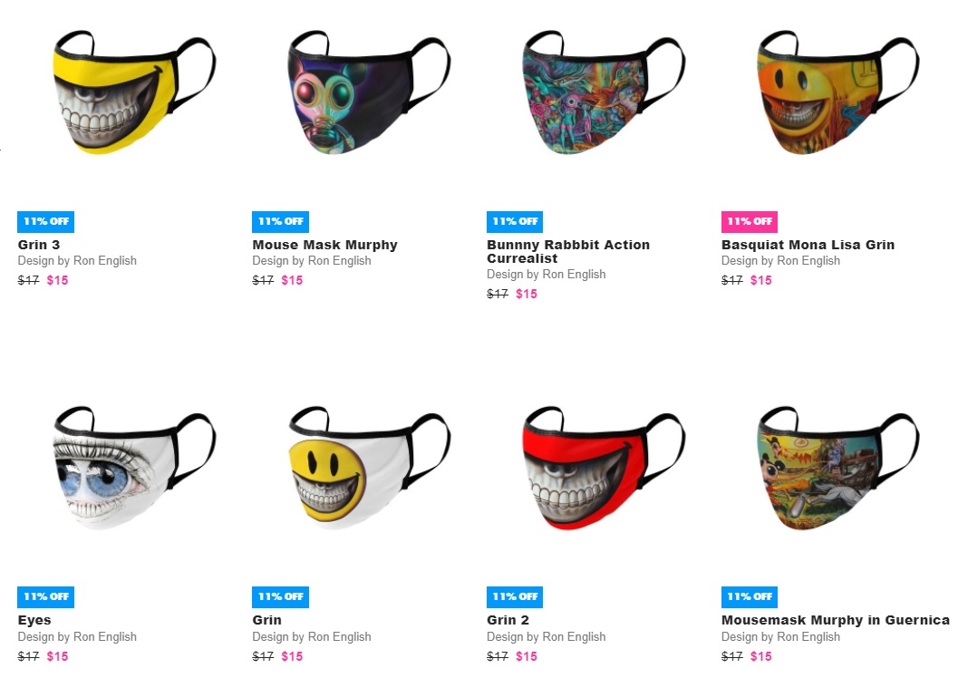 Get yourself a Ron English face mask for just $15 | CreativeFolk