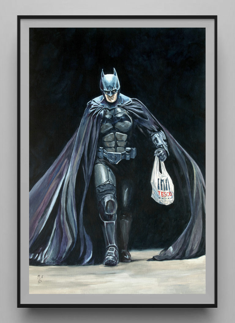'Wear A Mask, They Said' - Contemporary Batman Art Print | CreativeFolk
