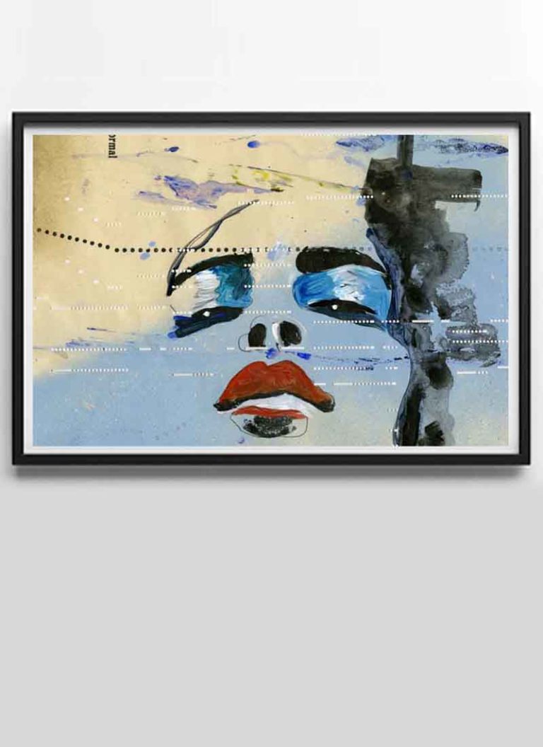 'Blue' - Modern Portrait Fine Art Print | CreativeFolk